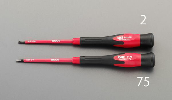 軸長：75mm全長：145mm1000V絶縁先端：(＋)#0入数：1本EA552ET-2楽天 JP店　