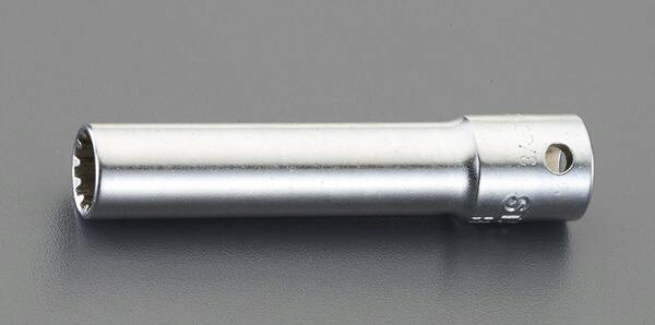 重量(g)：63差込角：3/8”対辺(インチ)：7/16ソケット部外径(d1；mm)：16差込部外径(d2；mm)：17.3ソケット中間空洞部内径(d3；mm)：10.4全長(L;mm)：54ボルト接触部内面奥行き(t1；mm)：11最大奥...