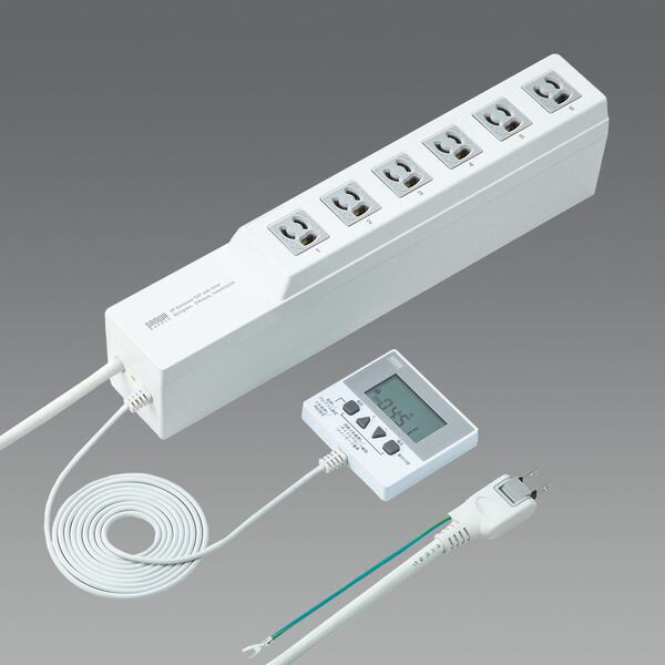 カラー/差込口：ホワイトカラー/本体：グレーサイズ：350(W)×60(D)×80(H)mm定格：15A・125V（合計1500W）認証：電気用品安全法（PSE）技術基準適合品コンセント：3P×6口重量：1140gコード長：3mプラグ：2P...