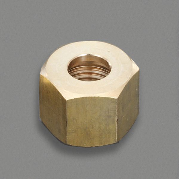 銅管用継手材質：真鍮(C3604BD)使用圧力：3.45MPa（35kg/cm3）以下入数：1個ねじサイズ：G（PF）1/4”銅管外径：6.35mm（1/4”）使用温度範囲：-50〜150℃使用流体：空気・水・油六角カドにV溝入りEA426...