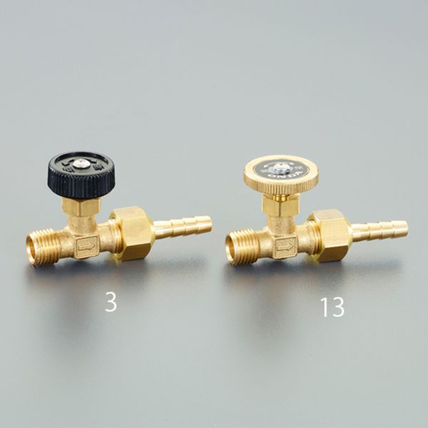 圧力：1.0MPa以下温度：−10℃〜80℃材質：真鍮使用流体：冷温水・油・エアー取付ねじ：R1/4”ハンドル：黄銅銅管用ゴムホース式銅管外径：8ホースニップル、フレアーナット付入数：1個EA426CB-13楽天 JP店　