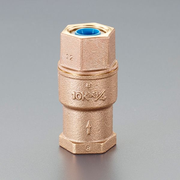 呼び径(A呼称)：15ねじサイズ(Rc)：1/2”全長：73mm材質：弁箱：CAC911 ふた：CAC911 弁体：NBR流体：静流水(40℃以下) 脈動水(40℃以下)最高使用圧力：1.0MPa公共建築工事標準仕様書適合品（機械設備工事編...
