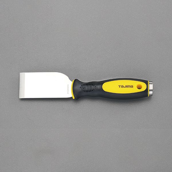 刃材質：ステンレスハンドル材質：エラストマー樹脂腰の強さ：硬全長：230mm刃幅：45mm重量：165g革スキタイプ頑固な汚れ等のはがし、削り作業に最適です。革すきやクロスはがし作業に最適な刃先形状をしています。刃は、刃こぼれしにくい高熱焼...