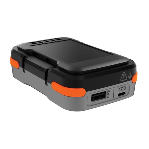 メーカー：BLACK+DECKER型番：BDCB12UC-JP電圧：10.8Vサイズ：105×68×33(H)mm重量(g)：250入力：microUSB-B：DC5V 2.4A(最大)出力：USB-A：5V 2.4A(最大)付属品：保護キ...
