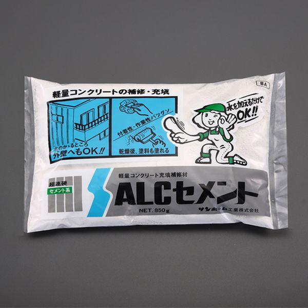 施工容積：約750cm3硬化時間：約30〜60分（水温・気温によって変わります。)使用温度範囲：常温カラー：ホワイト内容量：850g成分：ポルトラントセメント・軽量骨材・他付着性、作業性にすぐれ、どなたでも手軽に作業できます。外壁など、水の...