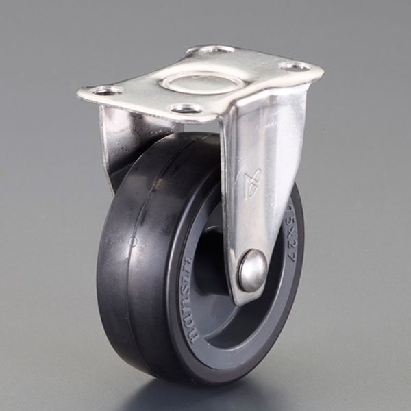 仕様：固定材質：金具：ステンレス　車輪：ウレタン・(B入)用途：食器機械、厨房機器、化学・製薬機械、ワゴン、ドーリー台車等の搬送機器入数：1サイズ(mm)：車輪径：100 幅：30 全高：130耐荷重(kg)：120穴径(P)：10.5mm...