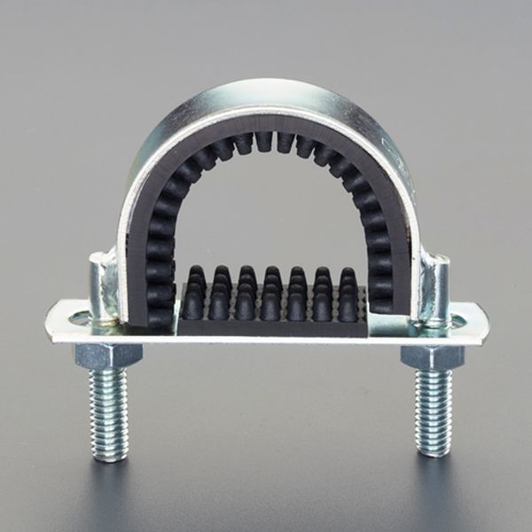メーカー：アカギ型番：A12090-0104径称：125A適合管外径：139.8mm呼び径：5mmねじ径：W1/2”材質：スチール　(電気亜鉛メッキ)SGP管用の防振補助Uバンド10mmゴム付。本製品のみでは振動伝達率を明確に軽減する効果は...