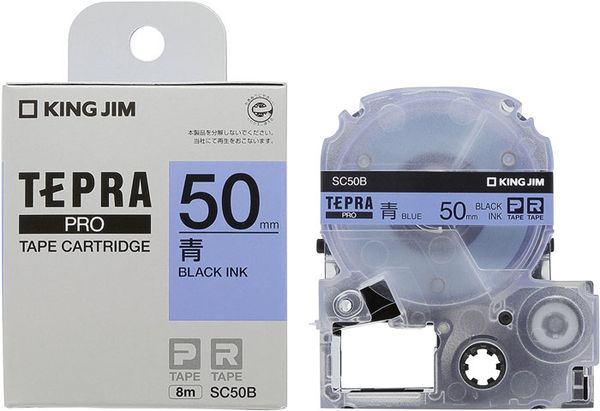 メーカー：キングジム（KINGJIM）型番：SC50Bテープ幅：50mmテープ色：青文字色：ブラック8m巻テープ幅の合うものをお選び下さい。エコマーク取得商品入数：1個000012335657楽天 JP店　