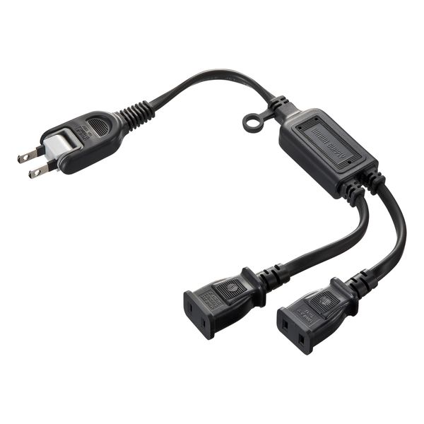 メーカー：サンワサプライ型番：TAP-EX2BKN定格：125V・15A（1500Wまで）コンセント：2P×2口差込プラグ：2P(スイングプラグ)コード長：0.4m使用地域：日本国内のみ。日本以外ではご使用いただけません。認証：電気用品安全...