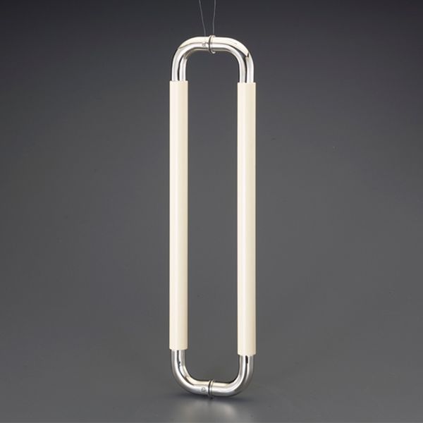 ねじ：M8ねじ間：575mm取手幅：φ31mm高さ：70mm色：白適応扉厚：10〜55mm材質：天然木・ステンレス付属品：ナベ小ねじ：M8×70mm、M8×90mm鏡面磨き仕上げ無機抗菌剤・塗装(木部表面)引戸、ガラス戸の表裏に取り付ける事...