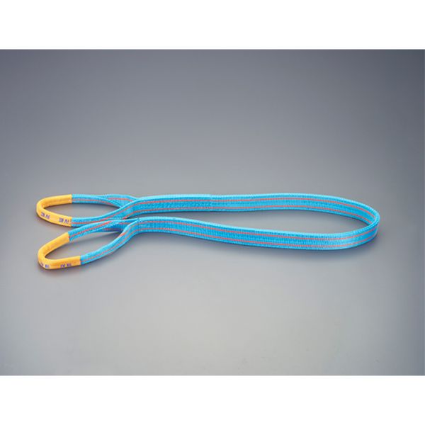 幅：50mm全長：2.0m材質：ポリエステル揚量：2.0tJIS 4等級表面は青色ですが、芯材は白色です。芯材の白色が見えたら寿命ですので品質管理に有効です。入数：1本000012328641楽天 JP店　