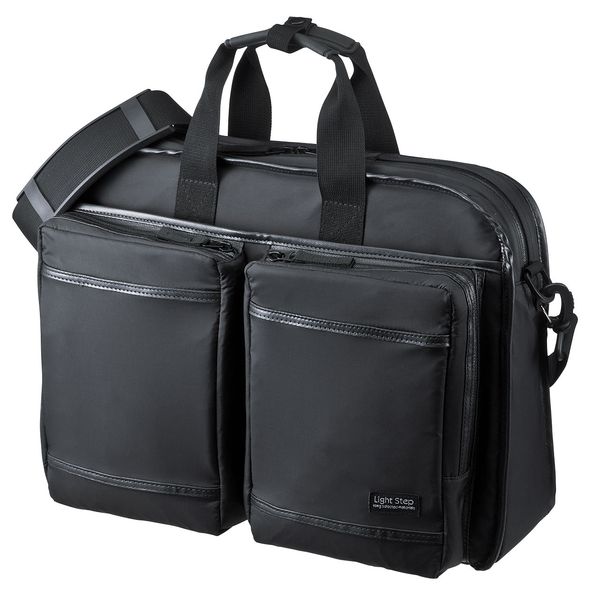 メーカー：サンワサプライ型番：BAG-LW10BKサイズ(W×D×H)mm：420×140×310カラー：ブラック重量(kg)：0.81材質：ナイロンツイルリュック、ショルダー、手提げに対応した3WAYバッグです。表面は強力に水をはじく超撥...