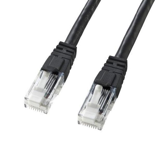 ●カテゴリー…6準拠●コネクター形状…RJ-45●長さ(m)…0.5●カラー…ブラック●直径…6.4mm●ケーブル構造…単線仕様（23AWG）、ストレート結線●通信速度…1Gbps●ケーブル芯数…8芯（4P)●検査…100％導通検査●曲げて...