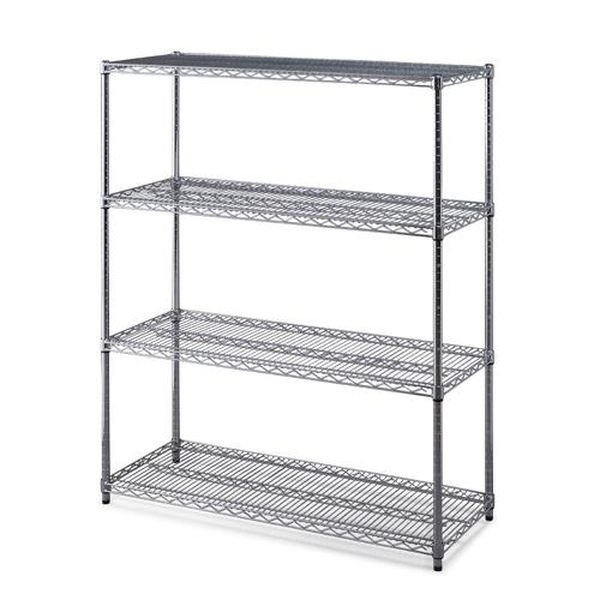 ●※注意※…【お客様組立品】●サイズ(mm)…1200×460×1510(H)●重量(kg)…28.3●耐荷重(kg)…500(全体)、300(棚板1枚あたり)●棚板…4●ポール径…φ25mm●材質…棚板・ポール：スチール（クロムメッキ）、...