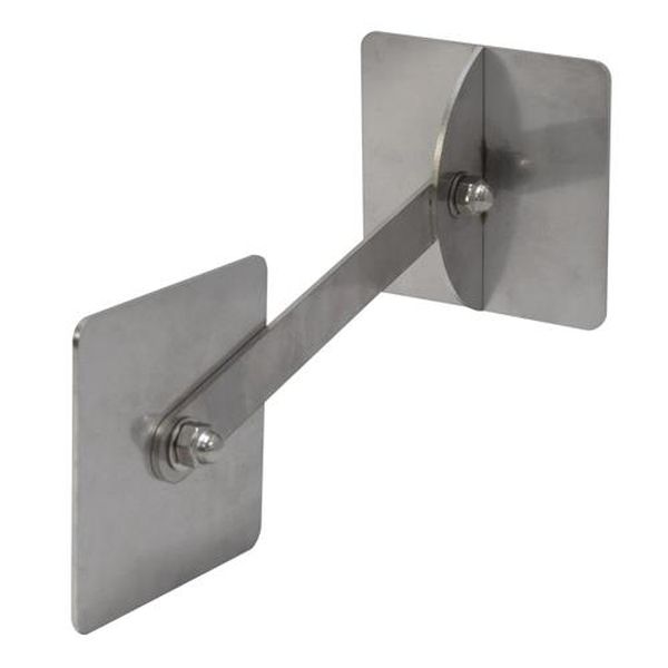 ●耐荷重…150kg●粘着面サイズ…75×75mm●取付範囲…約158mm●材質…本体：ステンレス/粘着部（VHB）：アクリル系接着剤●付属品…袋ナット×2個ボルト×1個ワッシャー×3個アルコールパッド×1枚●壁用●ステンレス仕様●VHB（...