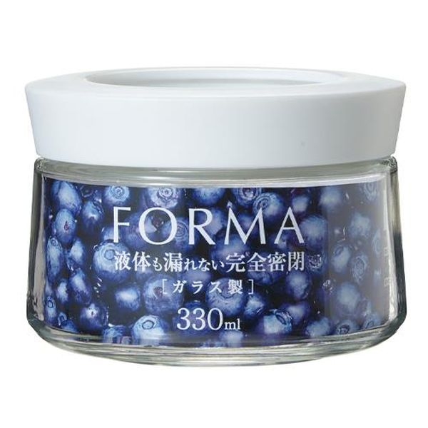 ●容量(ml)…330●胴径(mm)…100●高さ(mm)…73●材質…本体：ソーダガラスフタ：ポリプロピレンパッキン：シリコーンゴム●カラー…ホワイト●重量…247g●乾物から液体まで保存できる完全密閉性を実現したネジ式開閉●美しく計算さ...
