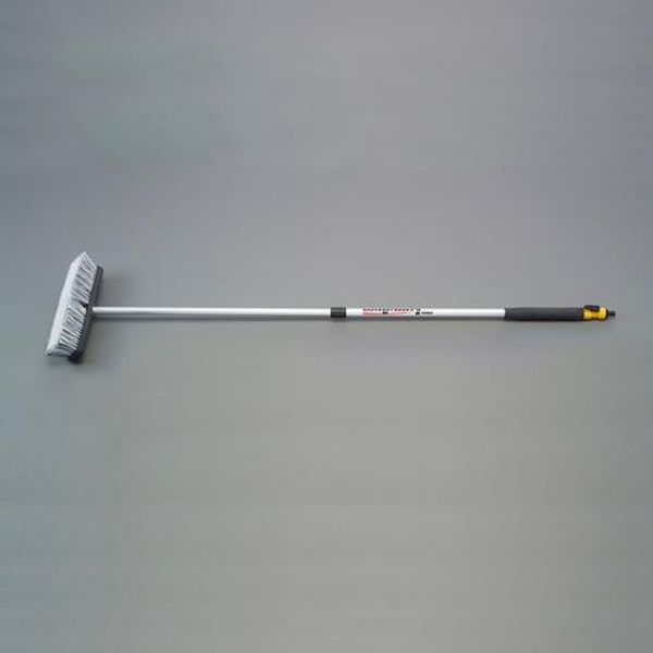 ●ブラシサイズ…356×90mm●毛丈…60mm●柄全長…900〜1500mm●入数(本)…1●材質…ハンドル：アルミニウムブラシ：ポリスチレン●先端ねじ径…3/4”Acme●3/4”NH プラグ1個付●滑り止めのゴム製ハンドグリップ●継ぎ...