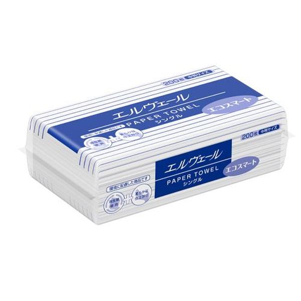 ●シリーズ…エルヴェール●シートサイズ(mm)…230×210●枚数(枚)…シングル200●入数(パック)…35●材質…リサイクルパルプ使用●古紙を使用した環境にやさしいペーパータオルです。●一般的なレギュラーサイズ。●＜注意事項＞環境にや...