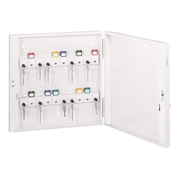 ●キーハンガー数…20個●サイズ(mm)…375×52×370●重量…2.4kg●材質…スチール●カードキー20枚（赤・黄・緑・青・黒、各4枚）付●キーボックス用鍵2本付●キーハンガー・ラベルシール付●壁掛け式●カードキーの抜き差しで、共用...