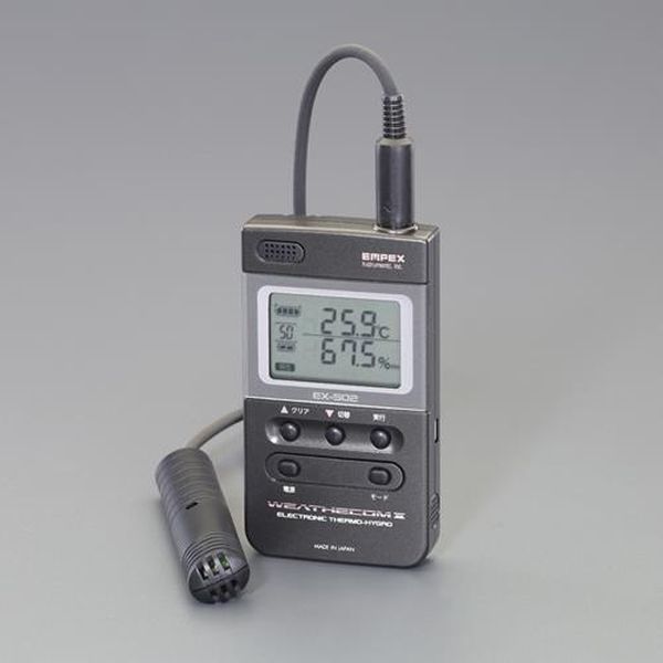 ●測定範囲…温度：−30〜100℃湿度：0〜100%RH●分解能…温度：0.1℃、湿度：0.1%RH●測定精度…温度：±0.3℃（−30〜90℃）、±0.4℃（それ以外）湿度：±2%RH（0〜90%、25℃）●電源…CR2032×2個（付属...