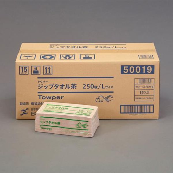 ●シートサイズ(mm)…250×250●枚数(枚)…250●入数(パック)…12●材質…パルプ●重量…780g（1パック）●ナチュラルな風合いの茶色。●手拭きや食材紙としても使える大判タイプ。●1枚でも充分拭き取れます。●FSC認証製品EA...