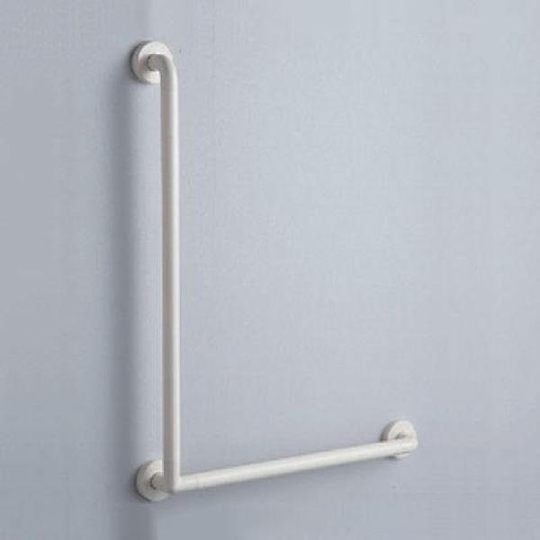●全長…600×600mm●高さ…81mm●パイプ径…32mm●取付穴径…φ4.5mm●材質…軟質樹脂＋ステンレス鋼●付属品…タッピンねじφ4.5×45（4本）●セーフティタイプ●抗菌●逆勝手でも使用可能●※握りバーは組み替えられます。EA...