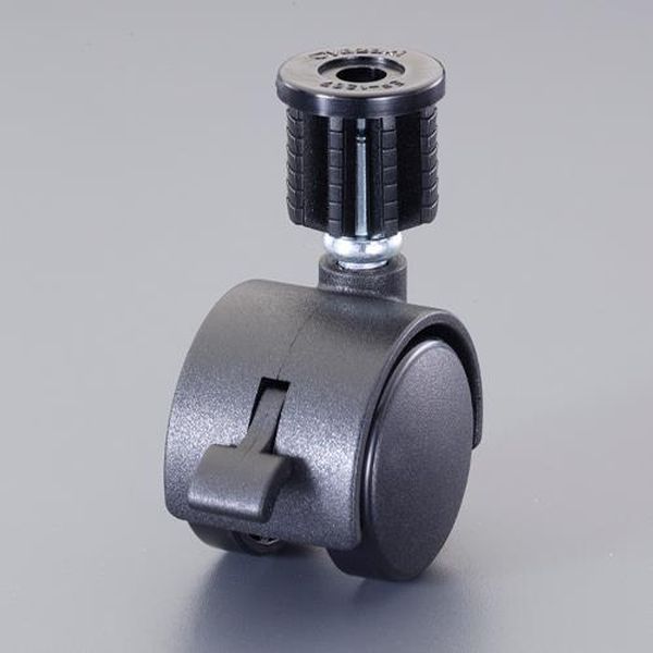 ●仕様…自在 ブレーキ付●耐荷重…20kg●車輪径…φ40mm●車輪材質…ナイロン●取付高…55mm●パイプ径φ28mmパイプラック用●軽くてサビに強いプラスチック製キャスターです。●パイプに直接取り付けるキャスターです。EA976BY-5...