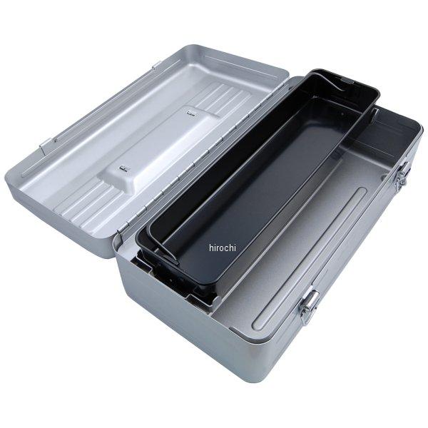 片開きメタルケース本体サイズ：W410XD210XH150キャリングトレイサイズ：w390Xd100Xh45南京錠等による施錠が可能です。(本製品には鍵はついておりません。)収納時にハンドルが出っ張りません。ねじ等のパーツや小物等、こまごま...
