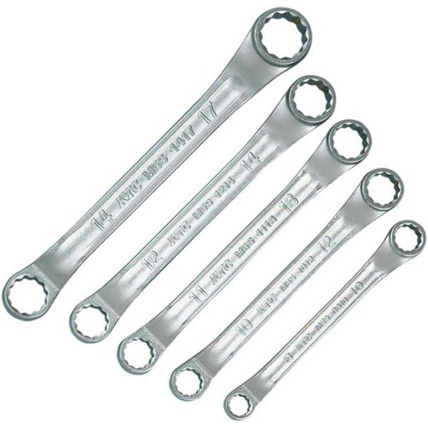 45°×6°ショートめがねレンチセット(5本組)M5S-0810, 1012, 1113, 1214, 1417TM5S05-KC楽天 JP店　