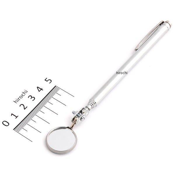 円形ポケット ミラーです。直径：3/4インチハンドルが 4-1/2インチ(114mm)から 17インチ(432mm)まで伸びます。ヒンジ機構により、360゜調整できます。ポケットクリップが付いています。※商品お届け時期につきまして、通常は一...