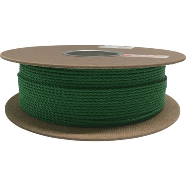 ・軽量で水に強く、強力でショックにも強いロープです。・ネット、農園芸、インテリアなど。・色：緑・線径(mm)：3・長さ(m)：200・包装形態：ドラム巻・ポリエチレン(PE)・生産国 日本・JANコード 4903599062809・質量 1...