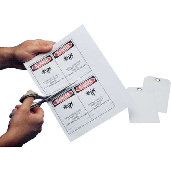 ・片面もしくは両面が透明ラミネートシートになっており、自由自在に屋内用セーフティタグが作れます。・OSHA規格で定められているセーフティタグの引張強度50ポンドを満たしています。・同梱の結束バンドで簡単に取り付けることができます。・タグアウ...