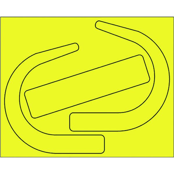 ・安全帯の使用徹底を確認する蛍光ステッカーです。・安全帯の使用時において、墜落防止の意識向上をはかるために、フックの両側面とフック下に貼り付けます。・安全帯使用時に。・色：蛍光黄・縦(mm)：110・横(mm)：136・フック用ステッカー2...