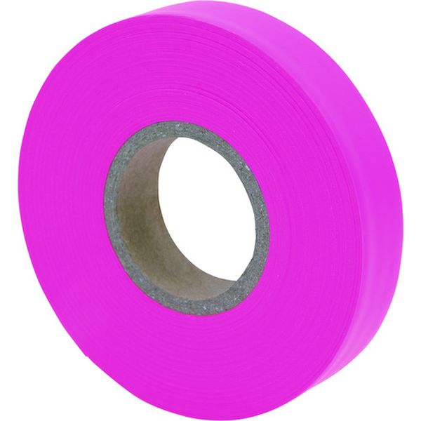 ・コンパクトサイズで持ち運びに便利です。・巾が15mmなので、大量にご使用の際にもかさばりません。・蛍光色なので現場で目立ちます。・目印として。・色：蛍光ピンク・幅(mm)：15・長さ(m)：50・厚さ(mm)：0.09・基材：塩化ビニル樹...
