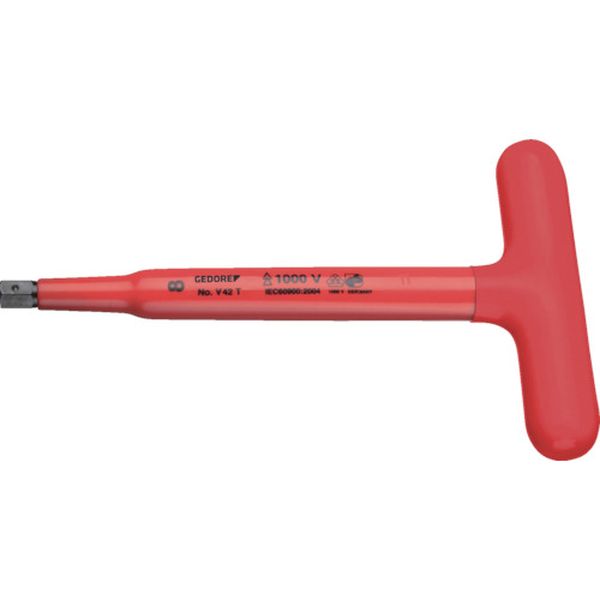 ・二面幅寸法(mm)：8・全長(mm)：160・ハンドル長(mm)：105・1000V絶縁仕様・クロムバナジウム鋼・1000V絶縁機能はハンドル部および軸部の赤色カバー部のみです。・生産国 ドイツ・JANコード 4010886931226・...
