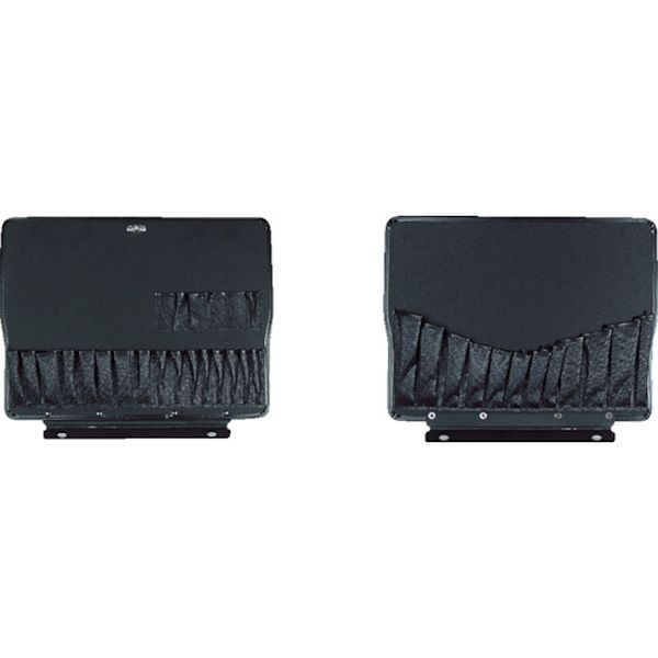 ・有効内寸470×360mmのツールケースに取付可能です。・色：ブラック・外形寸法(mm)間口：470・外形寸法(mm)奥行：360・外形寸法(mm)高さ：360・形状(表側)：ツールポケット21個・ターンバックル1個・形状(裏側)：ツール...