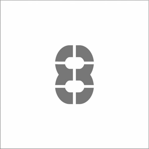 ・吹付用のステンシルプレートです。・マグネット製のため、対象物に引っ付くので綺麗な吹付ができます。・マグネット製のため、対象物に引っ付くので綺麗な吹付が出来ます。・鉄板などの、マグネットが使える対象物への吹付に。・表示内容：8・文字サイズ(...