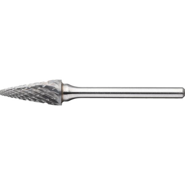 ・シャンク径3mm、軸長30mmスチールシャンクです。・形状：テーパー型(クロスカット)・刃径(mm)：6.4・刃長(mm)：13.0・軸径(mm)：3・軸長(mm)：32.0・角度(°)：22・タイプ：ロー付・最高使用回転数(rpm)：2...