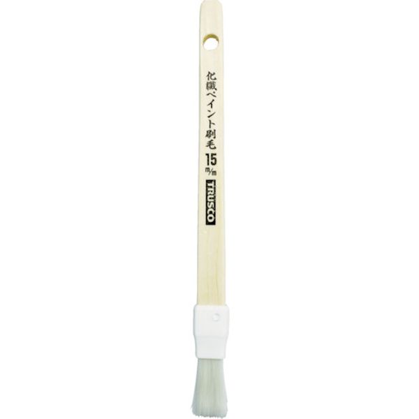 ・熱融着製法により毛が抜けにくいハケです。・工作・小物用。・刷毛幅(mm)：15・毛丈(mm)：30・玉厚(mm)：8.5・全長(mm)：215・適合塗料：水性・油性塗料・毛材：化繊・柄：木・生産国 中国・JANコード 4989999448...
