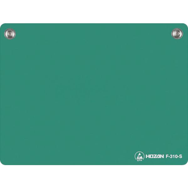 ・卓上サイズの導電性カラーマットです。・ハサミやカッターで自分好みの形状にカットが可能です。・既設のマット上に重ねて使用することで汚れの防止に。・色：グリーン・幅(mm)：180・長さ(mm)：135・厚さ(mm)：2・表面抵抗値(Ω)：1...