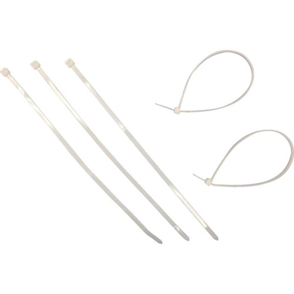 ・汎用性の高い標準タイプの結束バンドです。・配線などの結束、一般作業での結束。・色：ナチュラル・幅(mm)：4.8・長さ(mm)：280・厚さ(mm)：1.3・最大結束径(mm)：65・引張強度(N)：217・包装形態：袋・袋入数(本)：5...