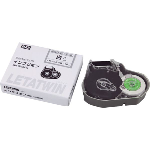 ・品名：レタツイン用インクリボン・適合機種：LM-550W3・500W3・500F3・550W2・500W2・500F2C・500F2・550W・500W・500・色：白・内容：熱収縮・非塩ビチューブ用　白　70m・リボン長さ(m)：70・...