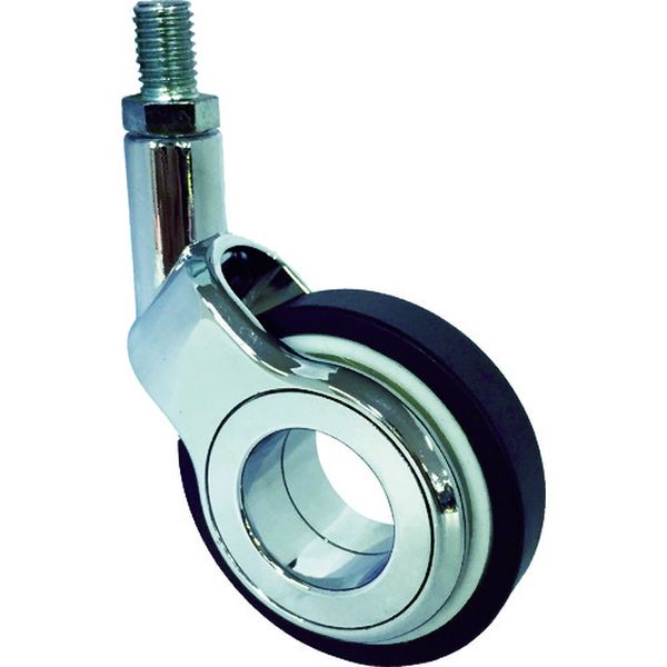 ・車輪中央部が空洞になっているデザイン性の高いキャスターです。・ほこりなどが溜まりにくい形状にもなっています。・シェルフ箪笥、ワイヤ家具、イス、デザインカートのホイールに使われます。・車輪径D(mm)：60・タイプ：自在式・許容荷重(daN...