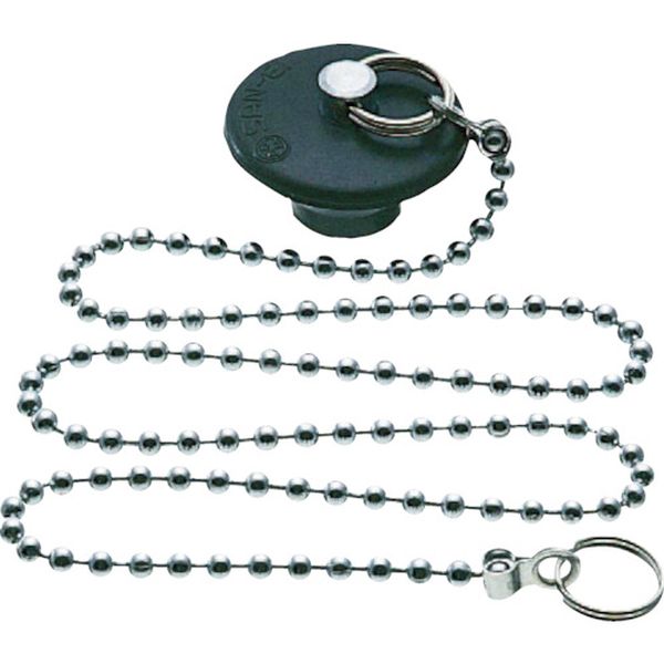 ・浴槽用排水栓金具の上面と内径側面の両方で止水します。・長さ(mm)：670・許容排水口径(mm)：40〜43・鎖玉径(mm)：4.5・D(mm)：43・d(mm)：33・H(mm)：17.5・片側丸カン付・ステンレス・EPDM樹脂・生産国...