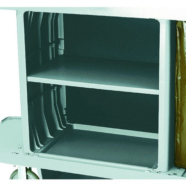 ・ハウスキーピングカート用の中棚キットです。・色：プラチナ・幅(mm)：765・奥行(mm)：57・高さ(mm)：470・適合本体：RM6189BK、RM6191BK、RM9T19BK・組立式・生産国 アメリカ・JANコード 0086876...