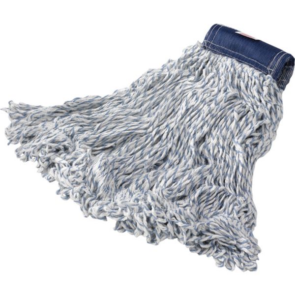 ・4本のポリエステル糸とレーヨン糸を組み合わせた仕上げ拭きに最適なモップヘッドです。・水拭き・から拭き・ワックス掛けに。・モップ替糸。・色：ホワイト・シートサイズ(mm)：127・リサイクルコンテンツ：74%・サイズ：L・フチ色：ブルー・洗...