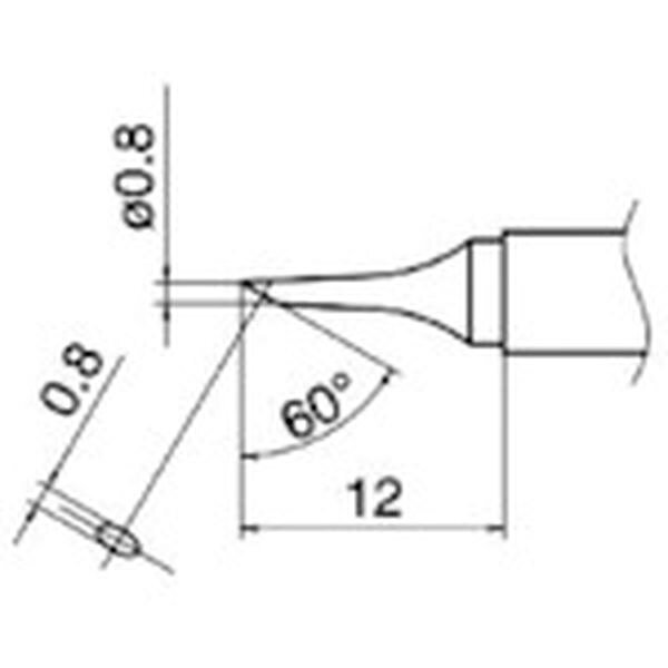 ・70Wのコンポジットタイプです。・はんだ付け作業に。・品名：コテ先　0.8C型・適合機種：FM-2027・FM-2028・鉛フリーはんだ対応・適合ステーション本体：FX-950・FX-951・FX-952・FM-203・FM-206・ヒー...