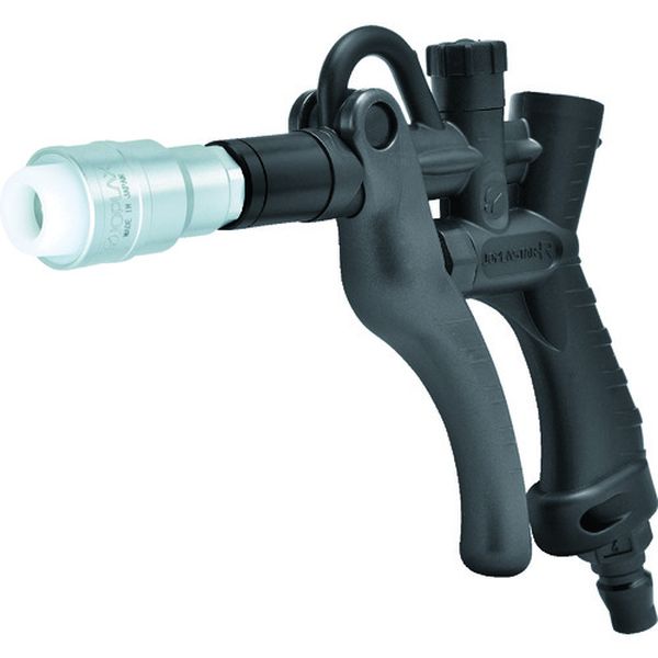 ・左右に振ることなくブローイングができるので、時間短縮で省エネに効果的です。・洗浄後の水切り作業等、広範囲へのエアーブロウに。・ノズル長(mm)：61.5・ノズル口径(mm)：最小Φ2.5・ノズル取付口：M14×1.0・エア取付口：G1/4...