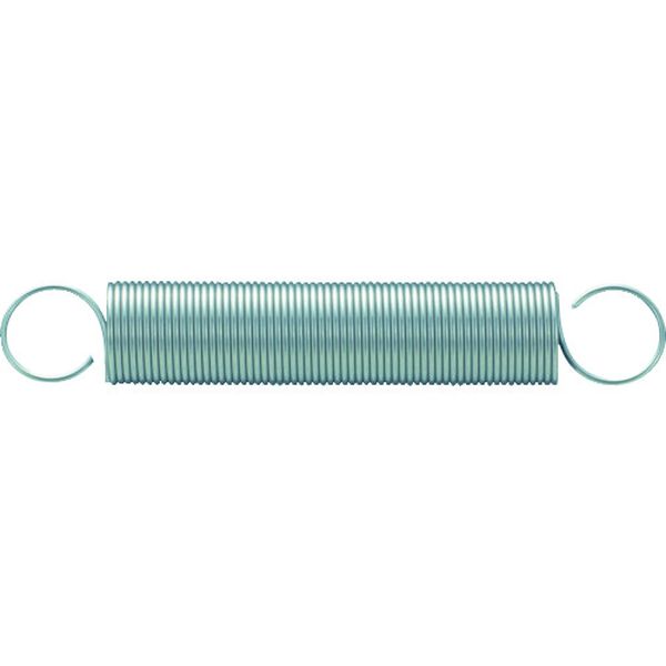 ・線材に一定のテンションを掛け密着に巻き、両端をフックとして起こしたばねです。・引っ張る方向に使用するばねです。・寸法およびばね特性の許容差はJIS B2704の2級を適用しています。・線径d(mm)：0.63・外径D(mm)：3.83・自...