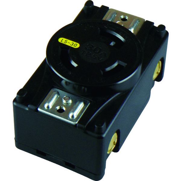 ・NEMA規格L5-30互換品です。・端子ねじM4.5を使用します。・電線接続方式は圧着端子式と引締式です。・機器専用タイプです。・定格：接地2P30A125V・幅(mm)：42・長さ(mm)：68・厚さ(mm)：32・ユリア樹脂・生産国 ...
